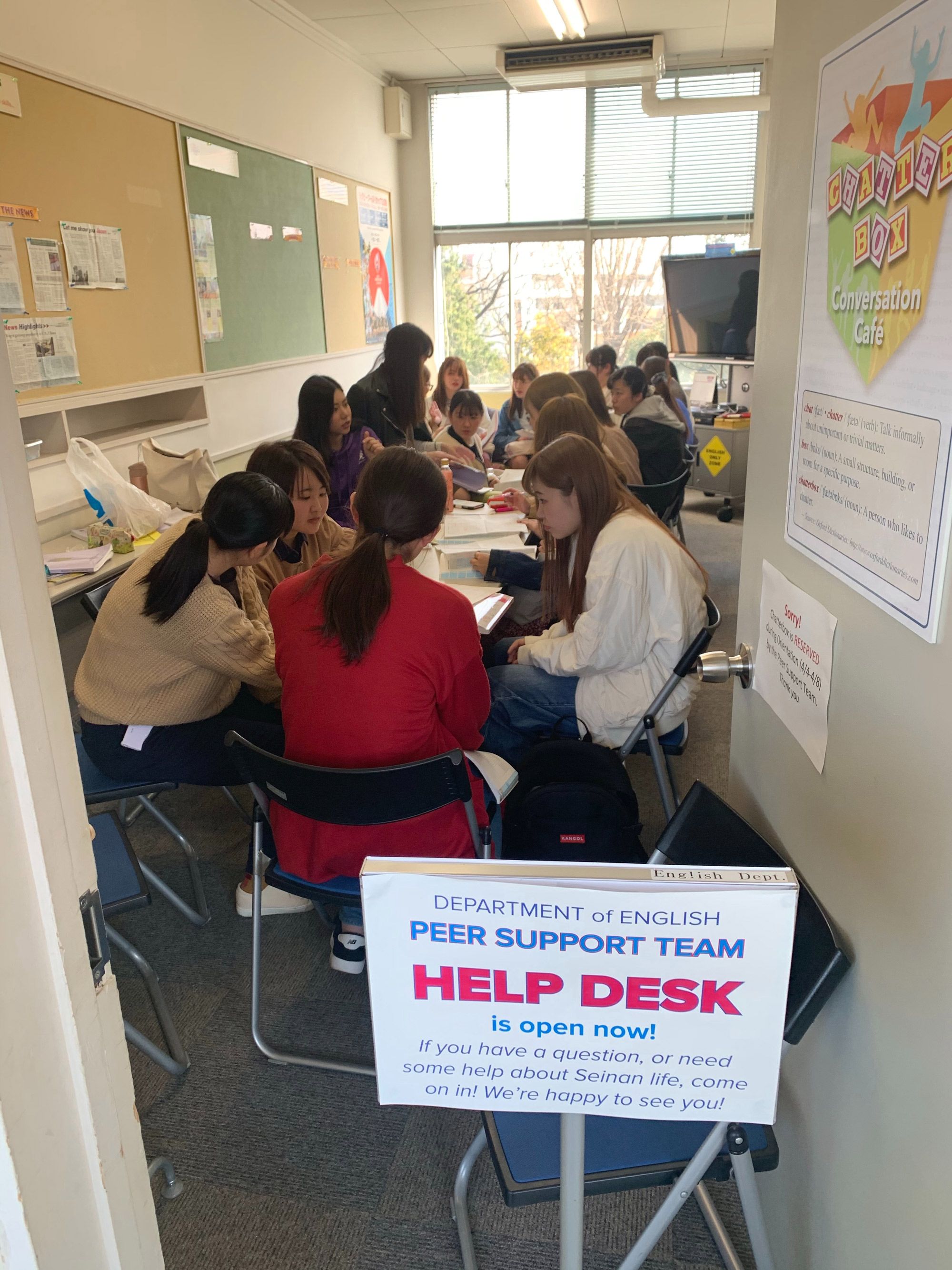Peer Support Team helping our new students – SeiJo English